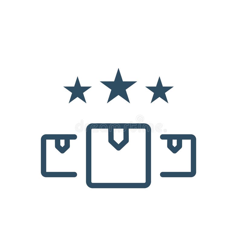 Product Box Review Icon Simple Vector. Customer Feedback Stock Vector ...