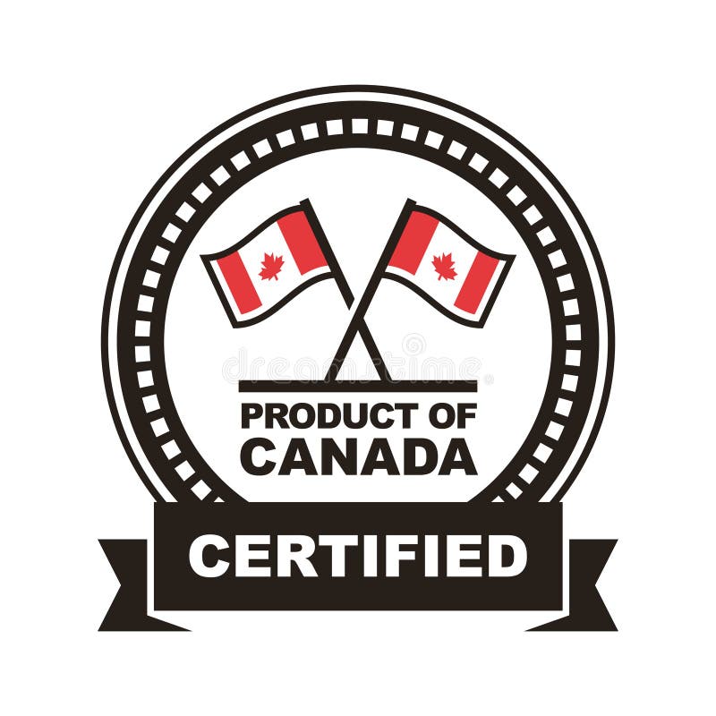 A Product of Canada Label Illustration. Stock Vector - Illustration of ...