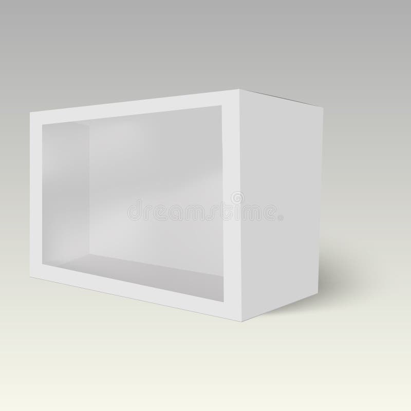 Product Cardboard Plastic Package Box with Window. 3d Illustration ...
