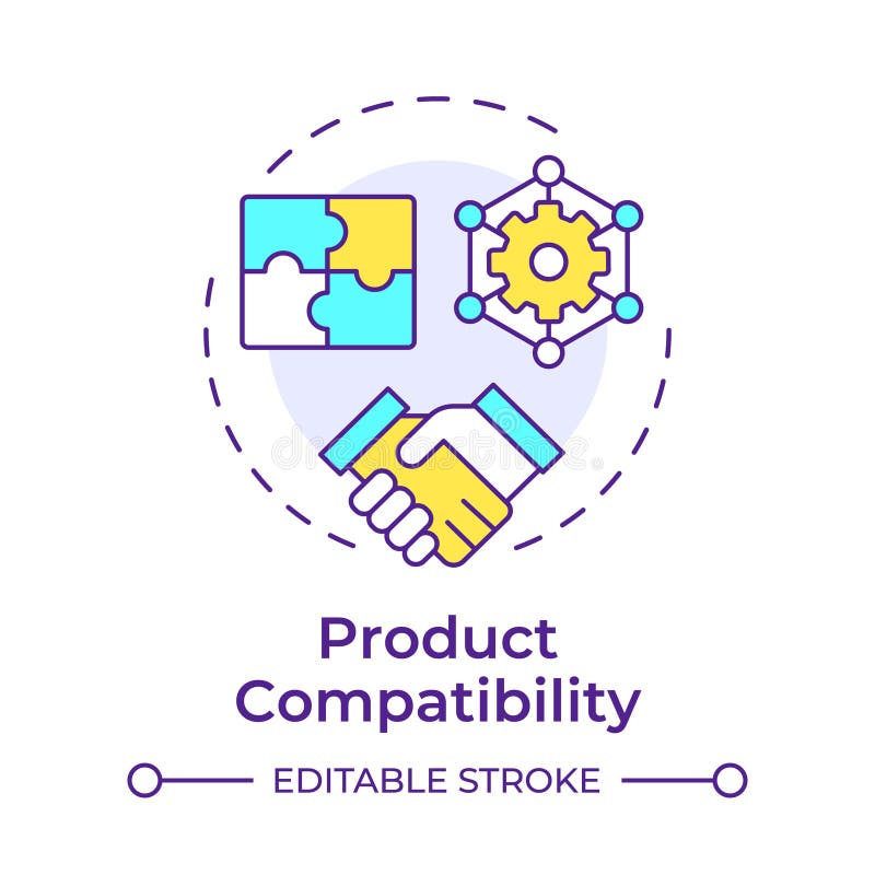 Product Compatibility Multi Color Concept Icon Stock Illustration ...