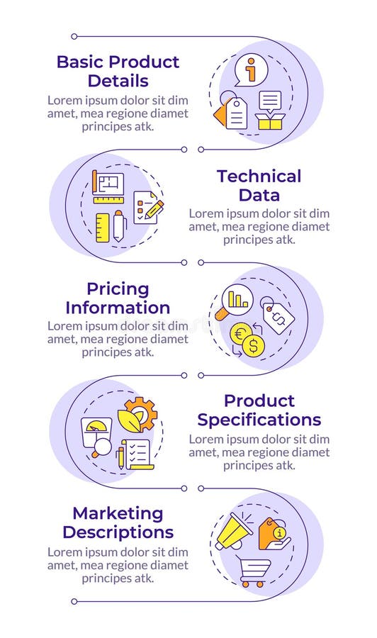 Product Data Sheet Infographic Vertical Sequence Stock Illustration ...