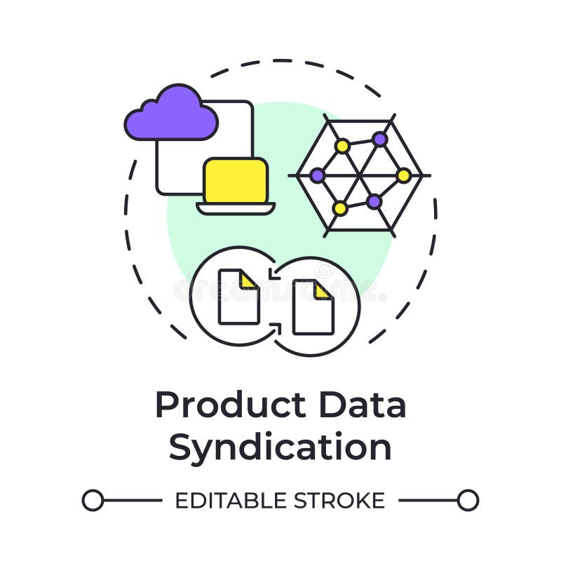 Product Data Syndication Multi Color Concept Icon Stock Illustration ...