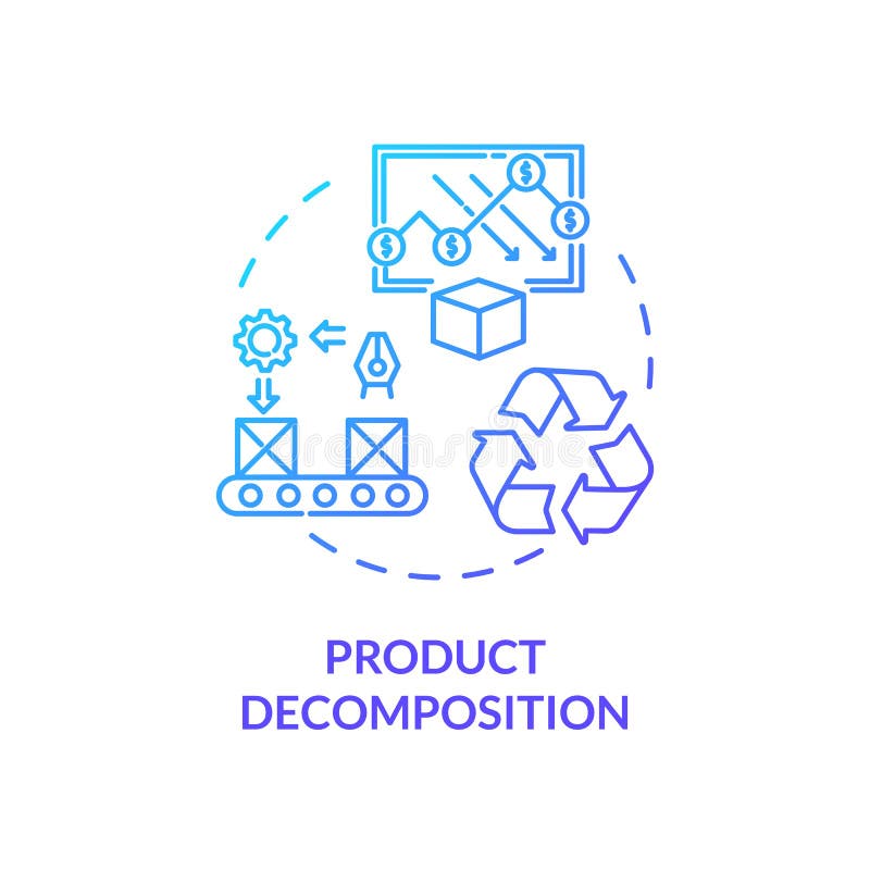 Product Decomposition Blue Gradient Concept Icon Stock Vector ...