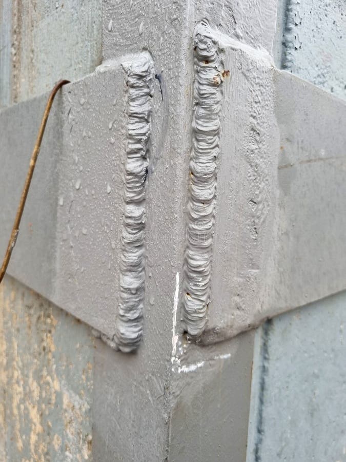 Product Defect. Welded Seam with Defects after Inspection by Flaw ...