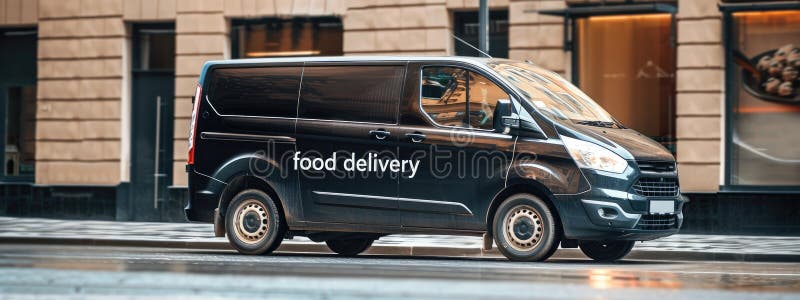 Product Delivery Car with an Inscription. Selective Focus Stock ...