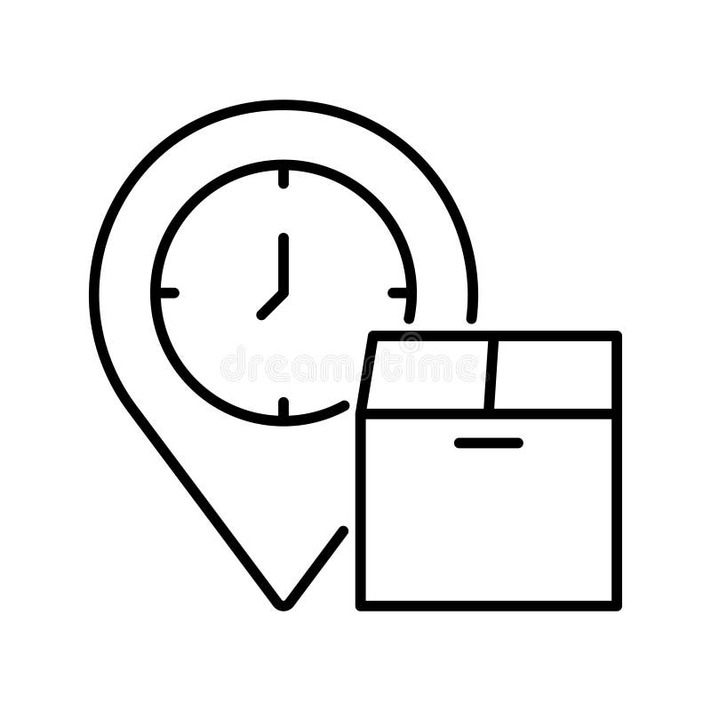 Product Delivery Location Pin Icon Stock Vector - Illustration of ...