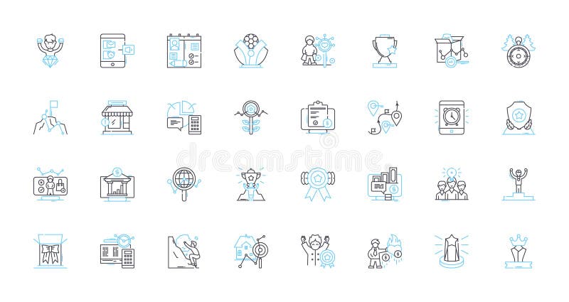 Product Design Linear Icons Set. Aesthetics, Ergonomics, Innovation ...