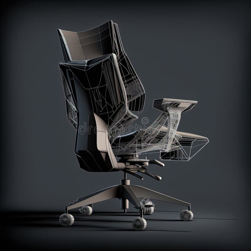 Product Design of a Modern Office Chair. Generative AI Stock ...