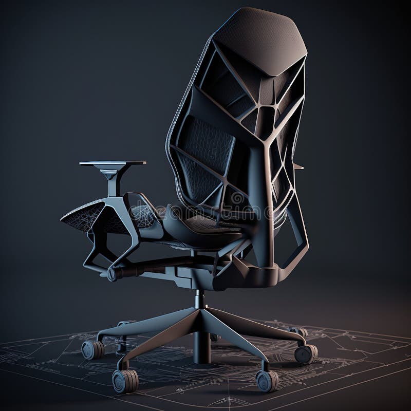 Product Design of a Modern Office Chair. Generative AI Stock ...
