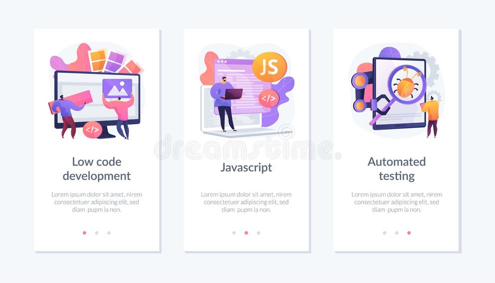 It Product Development Process Webpage Template.. Stock Vector ...