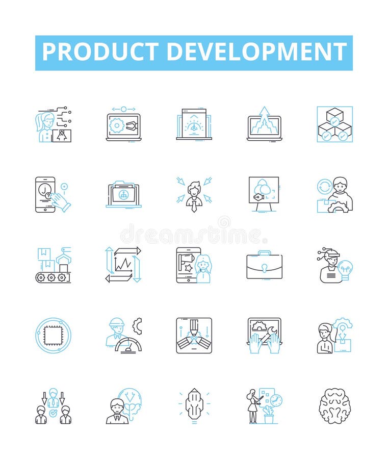 Product Development Vector Line Icons Set. Product, Development, Plan ...