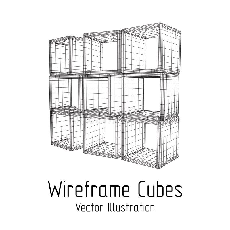 Product display boxes 3D. stock vector. Illustration of cube - 102752381