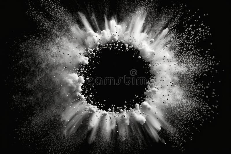 Product Display Frame with White Powder Paint Explosion. Generative Ai ...