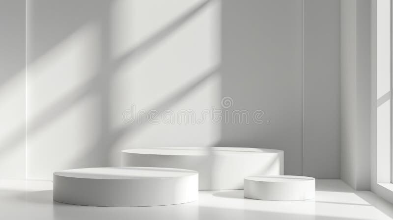 Product Display, Minimalist White Display Podiums for Showcasing ...