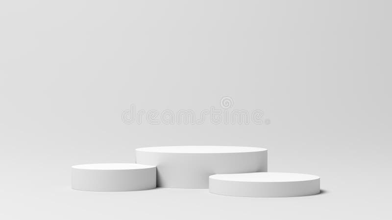 Product Display. Display Plinths. Stand. White Color Stock Illustration ...