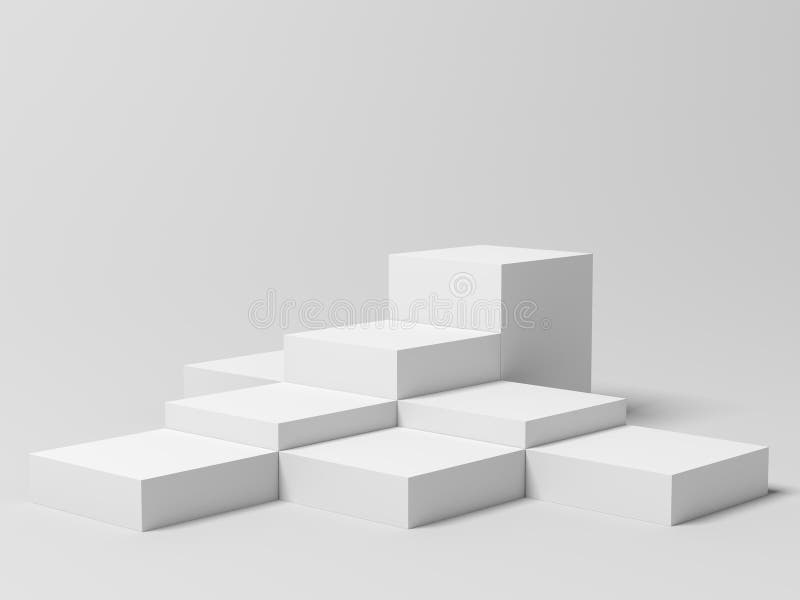Product Display. Display Plinths. Stand. White Color Stock Illustration ...