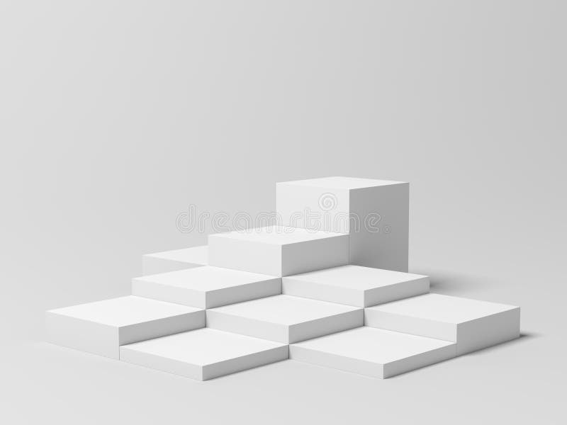 Product Display. Display Plinths. Stand. White Color Stock Illustration ...