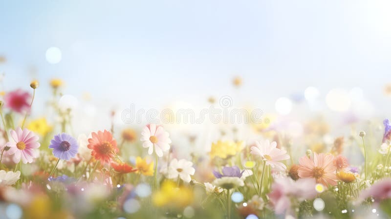 Product Display with Spring Flowers, PPT or Design Background Stock ...