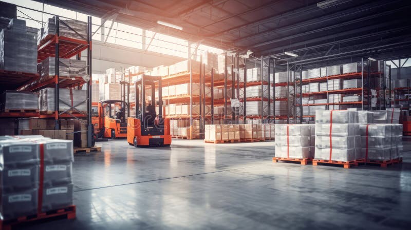 Product Distribution Center Warehouse Stock Illustration - Illustration ...