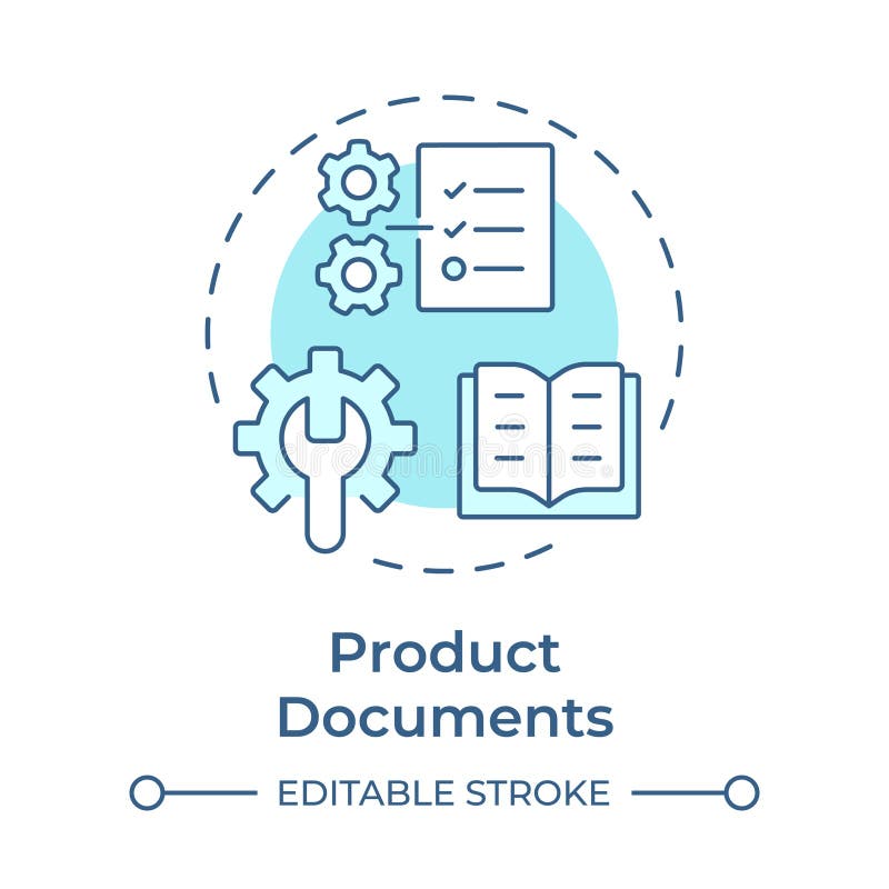 Product Documents Soft Blue Concept Icon Stock Vector - Illustration of ...