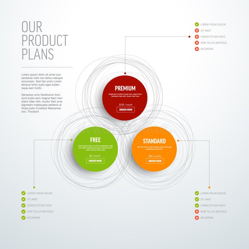 Product Features Schema Template Stock Illustration - Illustration of ...