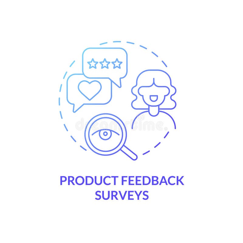 Product Feedback Survey Blue Gradient Concept Icon Stock Vector ...