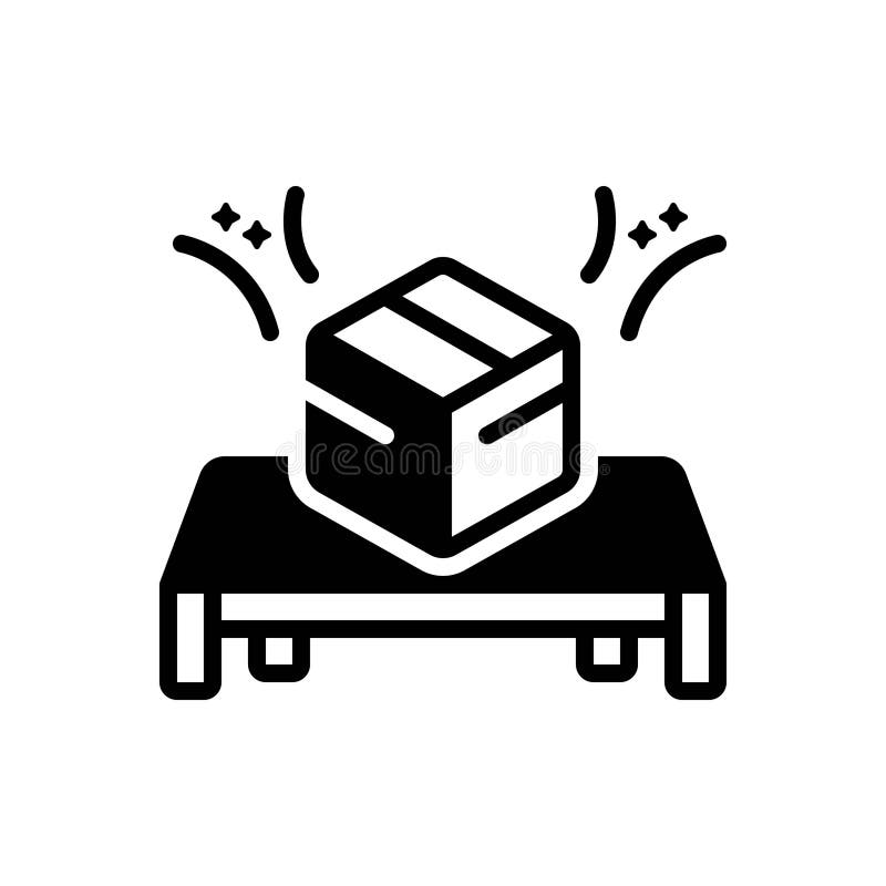 Black Solid Icon for Product, Box and Parcel Stock Illustration ...