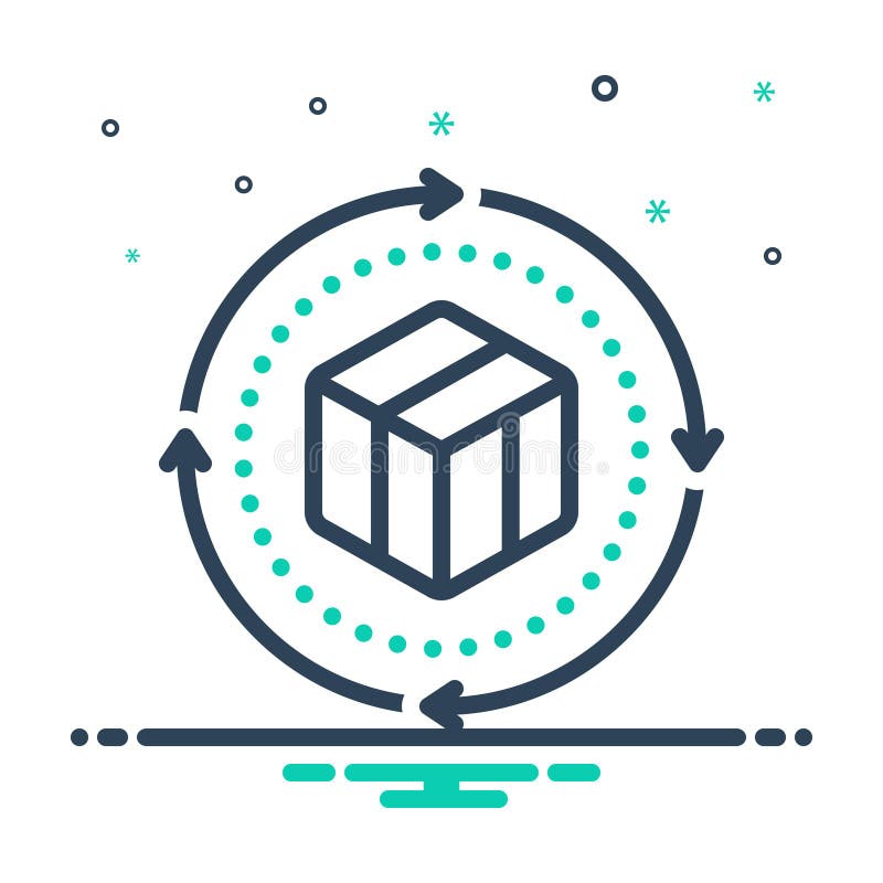 Mix Icon for Product, Container and Boxes Stock Vector - Illustration ...