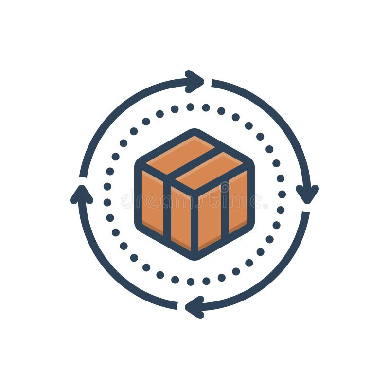 Color Illustration Icon for Product, Container and Boxes Stock Vector ...