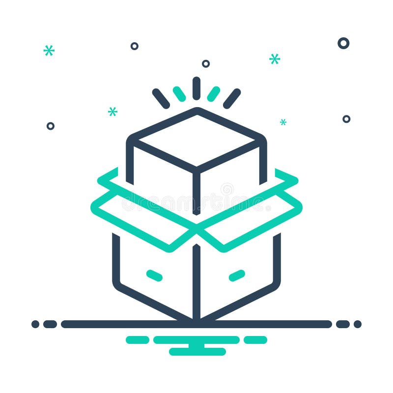 Mix Icon for Product, Merchandise and Cargo Stock Vector - Illustration ...