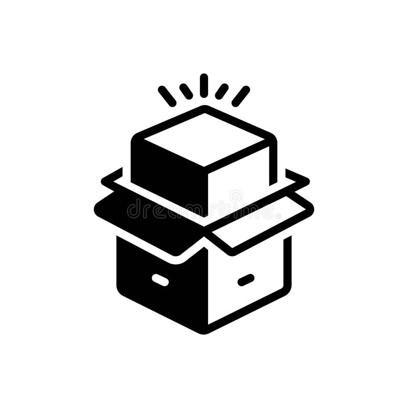 Black Solid Icon for Product, Merchandise and Package Stock ...