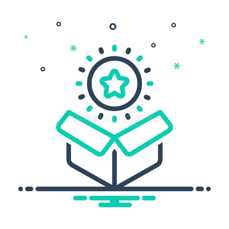 Mix Icon for Product, Unpack and Goods Stock Vector - Illustration of ...