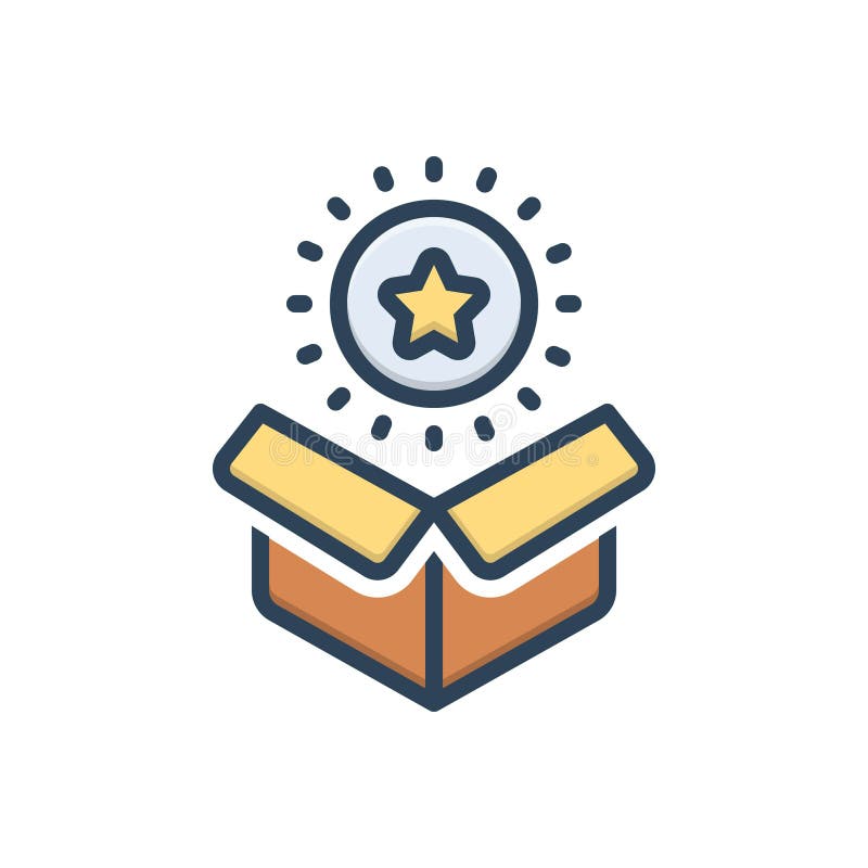 Color Illustration Icon for Product, Unpack and Goods Stock Vector ...