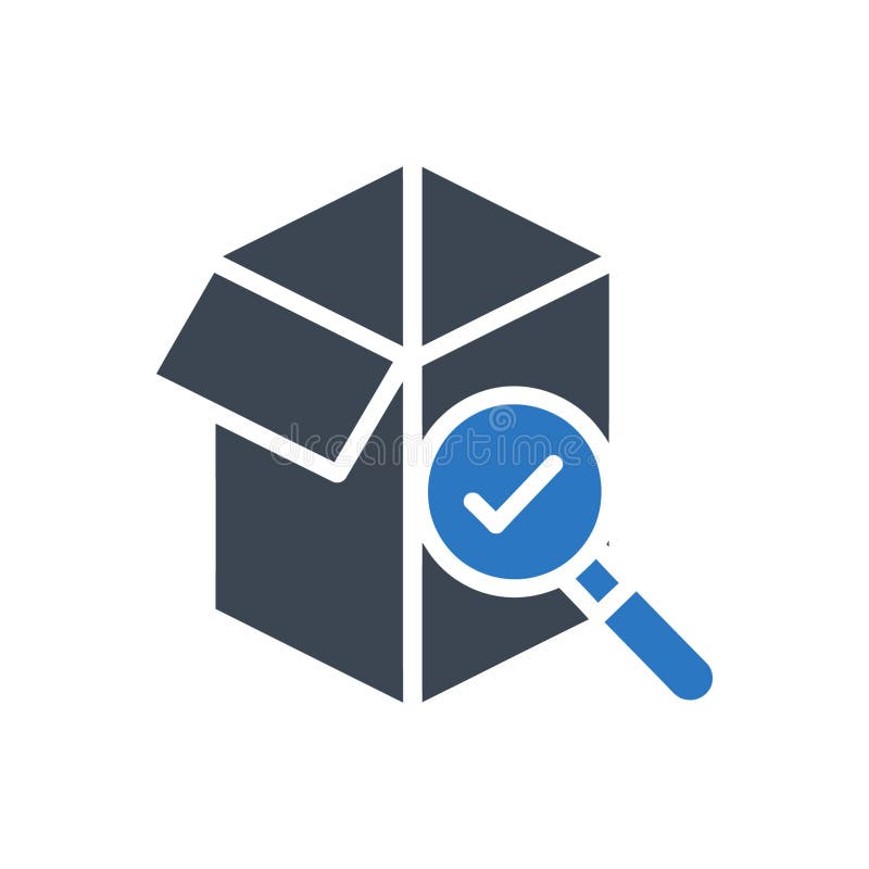 Product Inspection Icon stock illustration. Illustration of symbol ...
