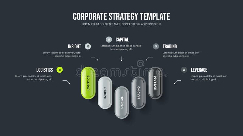 Product Introduction 5 Element Infographic Slide Layout Stock Vector ...