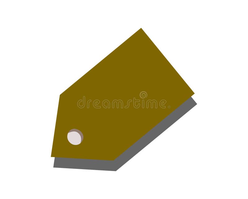 Product Label, Rectangular Shape with Pointed Tip There are Holes ...