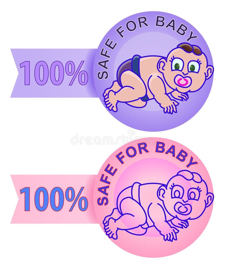 Product Label Safe for Children Stock Vector - Illustration of genuine ...