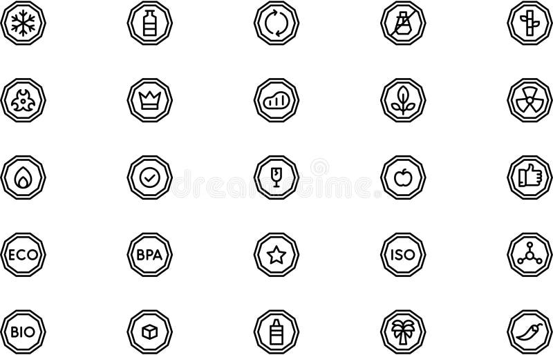 Product Labels Icons Collection is a Vector Illustration with Editable ...
