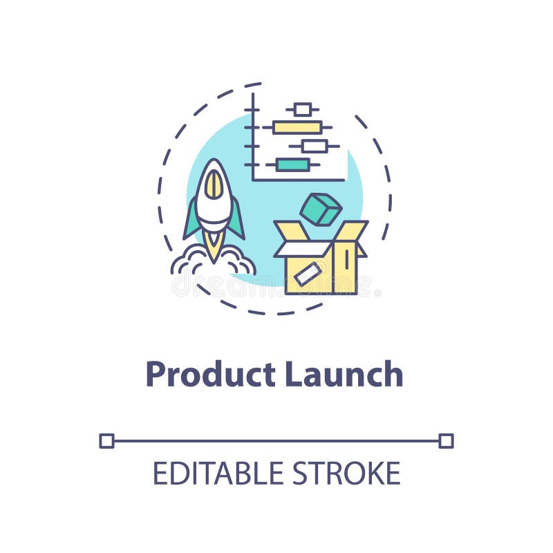 Product Launch Concept Icon Stock Vector - Illustration of commerce ...