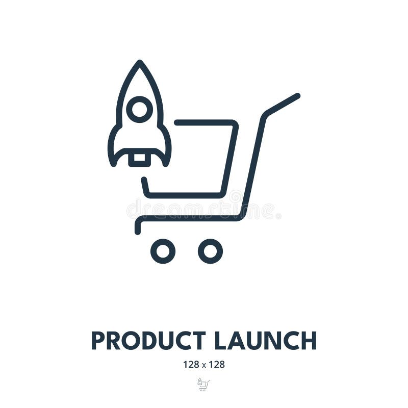 Product Launch Icon. Start Up, Innovation, New. Editable Stroke. Vector ...