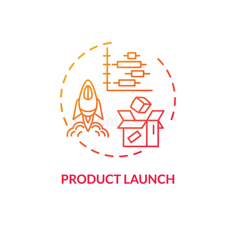 Product Launch Red Gradient Concept Icon Stock Vector - Illustration of ...