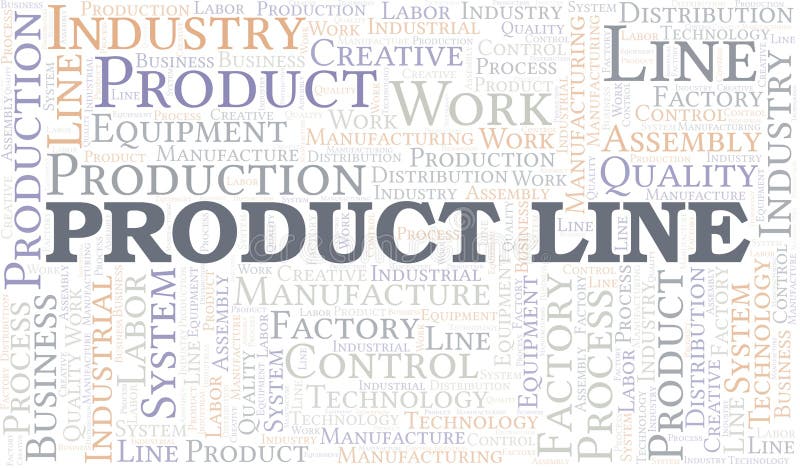 Product Line Word Cloud Create with Text only. Stock Illustration ...