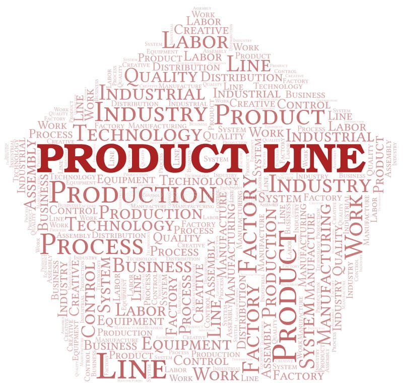 Product Line Word Cloud Create with Text only. Stock Illustration ...