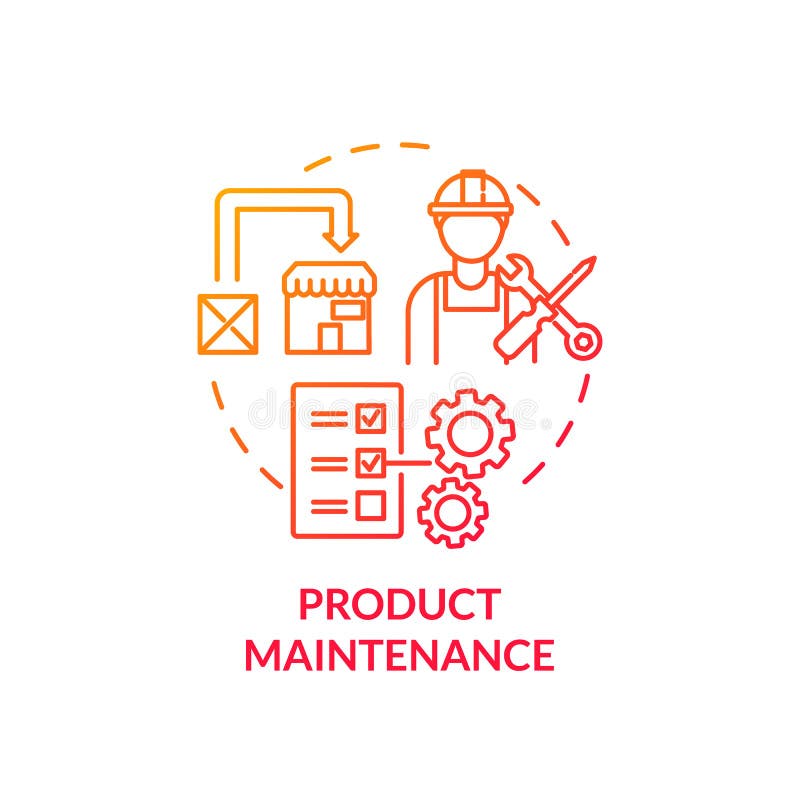Product Maintenance Red Gradient Concept Icon Stock Vector ... Product Maintenance Red Gradient Concept Icon Stock Vector ...