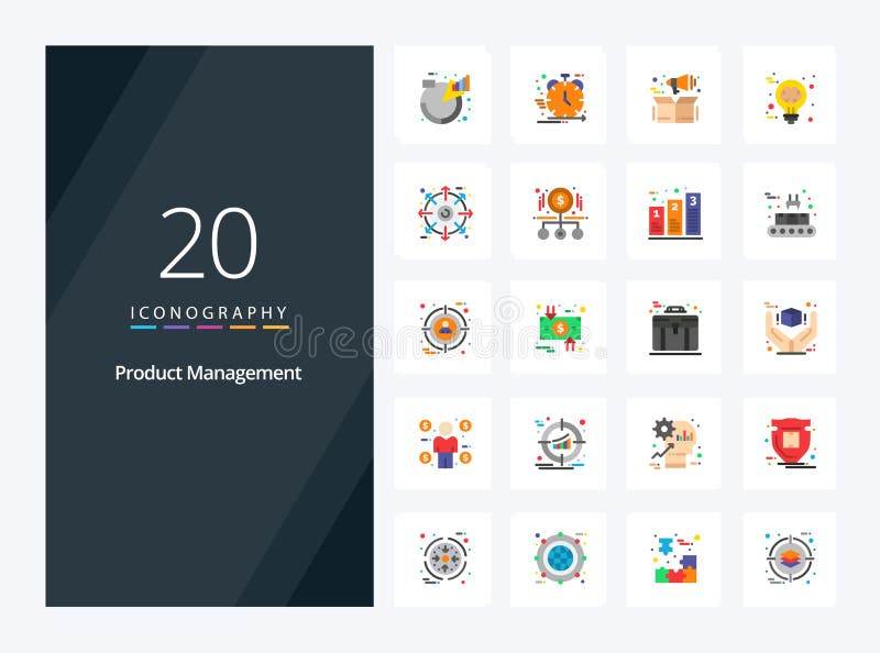 20 Product Management Flat Color Icon for Presentation Stock Vector ...