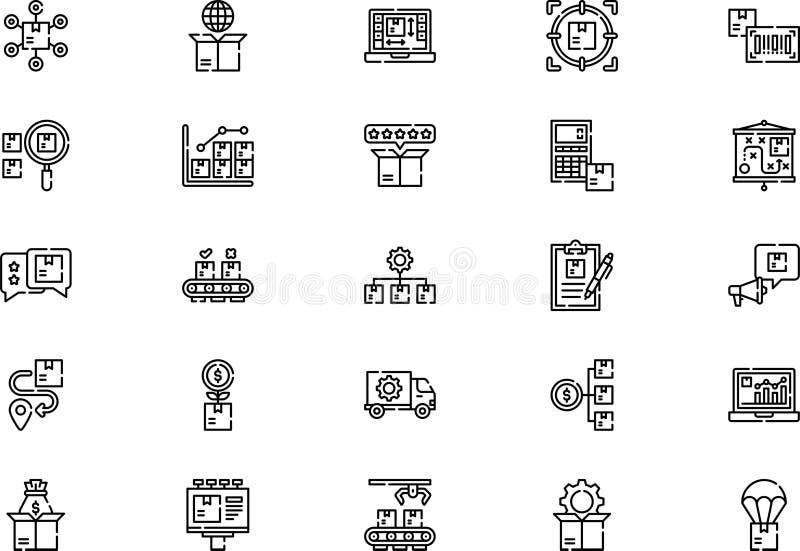 Product Management Icons Collection is a Vector Illustration with ...