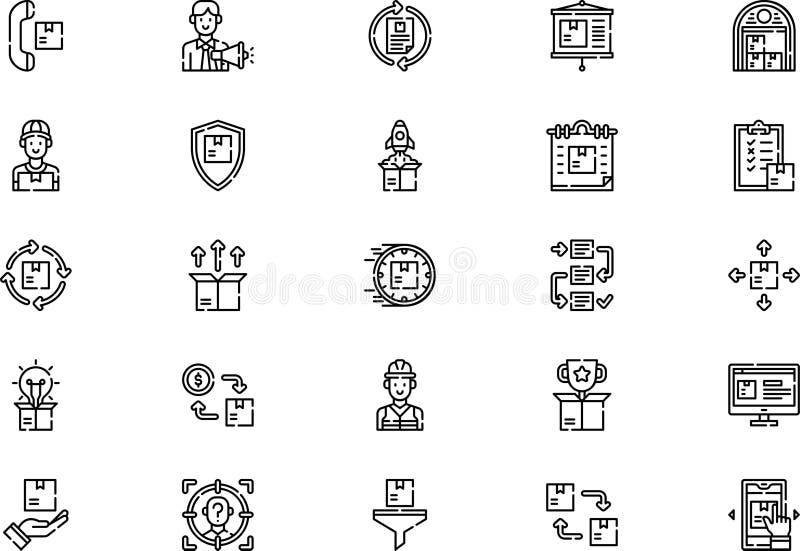 Product Management Icons Collection is a Vector Illustration with ...