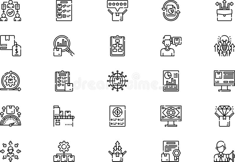 Product Management Icons Collection is a Vector Illustration with ...