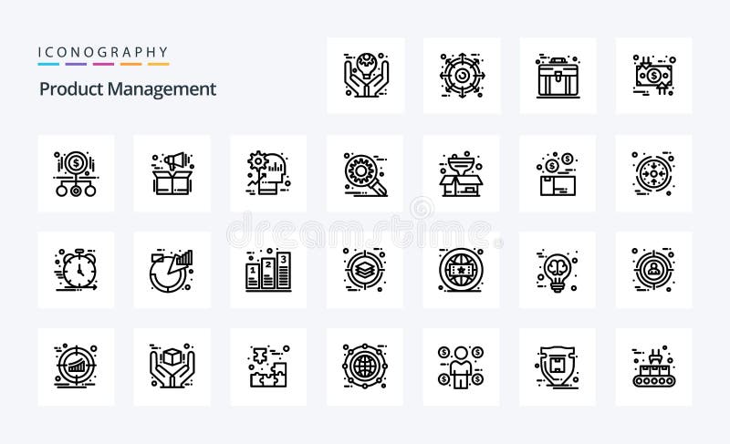 25 Product Management Line Icon Pack Stock Vector - Illustration of ... 25 Product Management Line Icon Pack Stock Vector - Illustration of ...