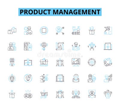 Product Management Linear Icons Set. Strategy, Roadmap, Prioritization ...